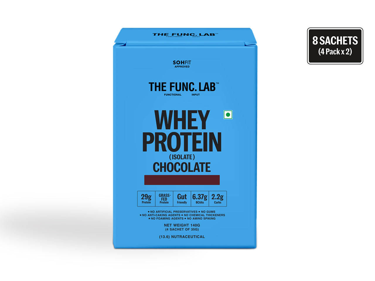 Whey Protein Isolate - Chocolate Travel Pack (8 Sachets) – The Func. Lab